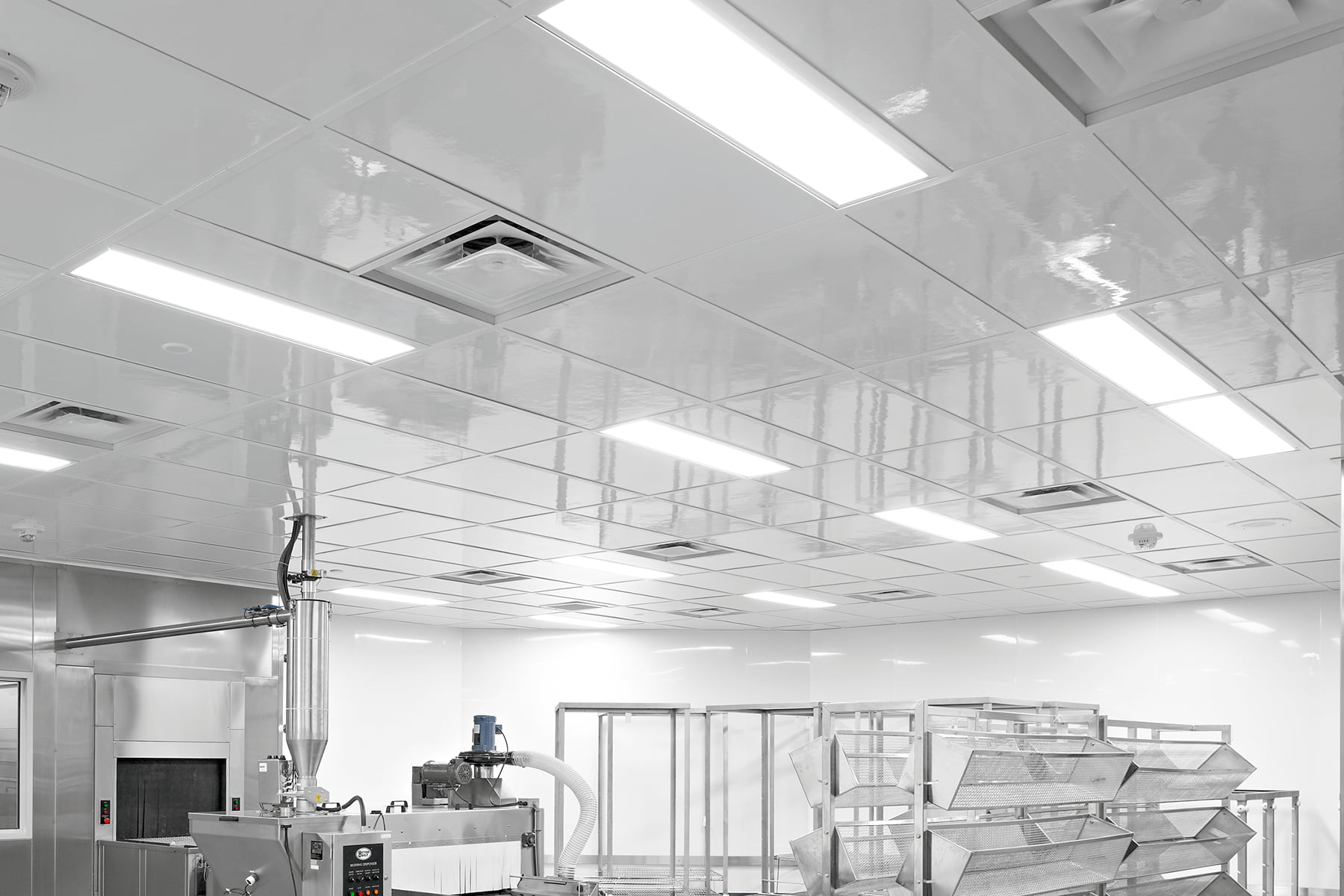 TR35 FRP suspended layin ceiling panel grid system, designed for wet ...