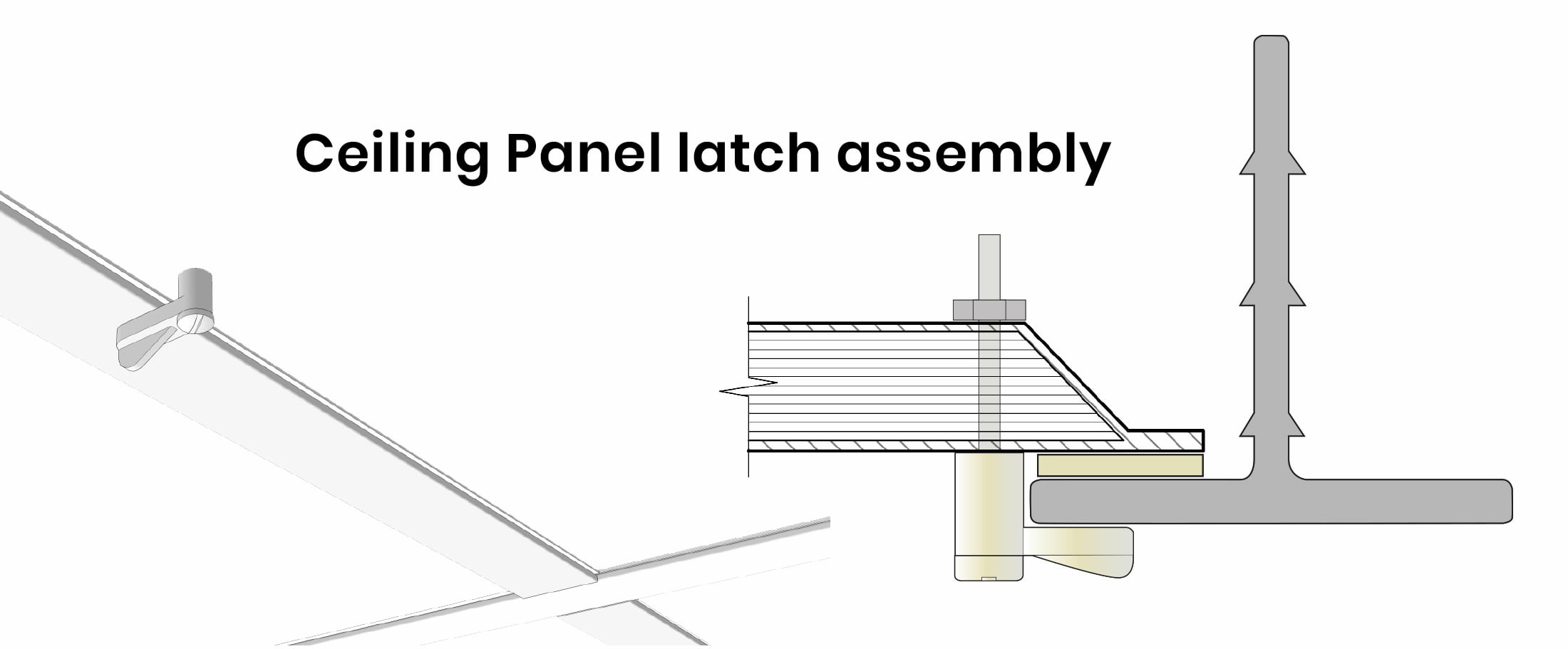 TR35 FRP suspended layin ceiling panel grid system, designed for wet ...